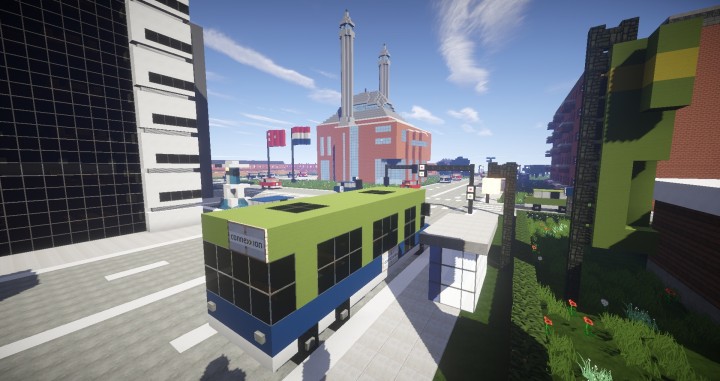 Dutch bus and bus stop Minecraft Map