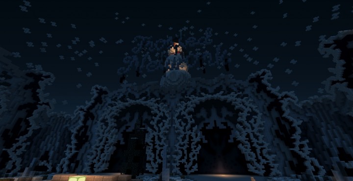 Massive Ice-Themed Hub for "Frosted Network" Minecraft Map
