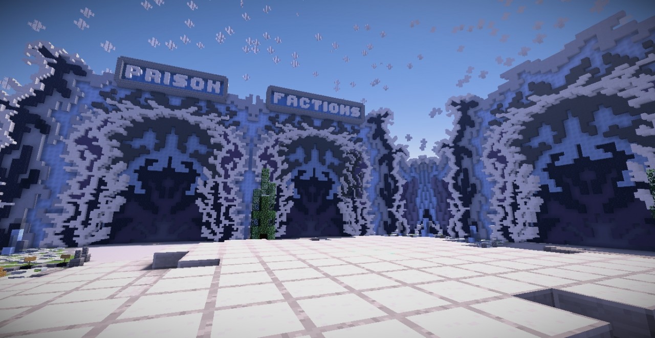 Massive Ice-Themed Hub for "Frosted Network" Minecraft Map