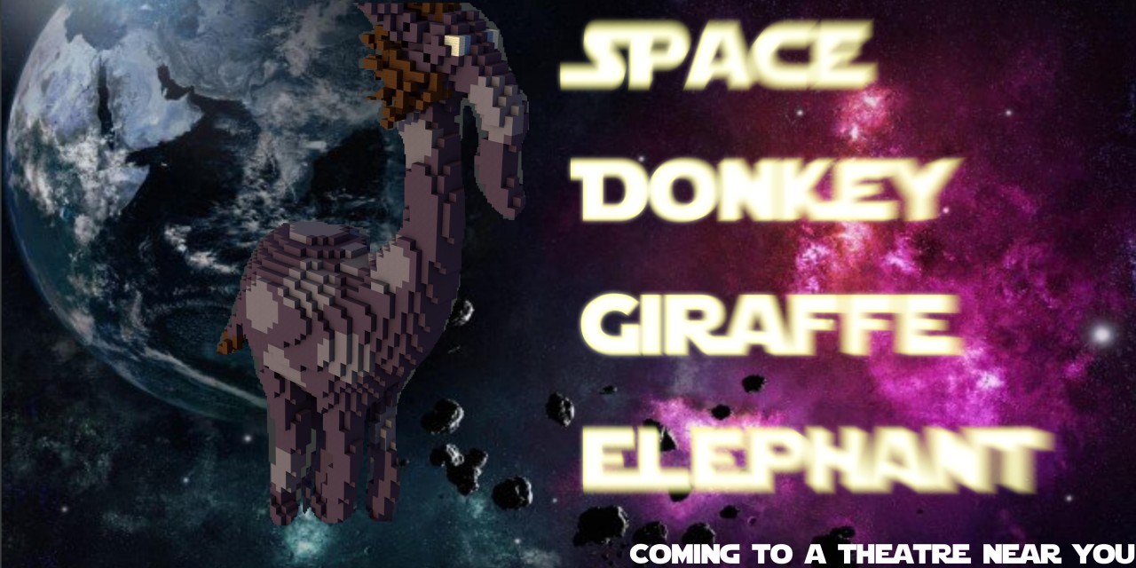 SPACE DONKEY GIRAFFE ELEPHANT (GIRAPHANT) Minecraft Map