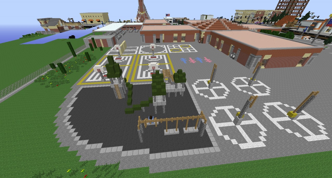 Port Ray Builds | West Bluffs Elementary School Minecraft Map