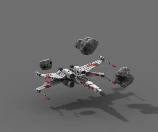 X-Wing (Rebel Star Fighter) from Star wars Minecraft Map