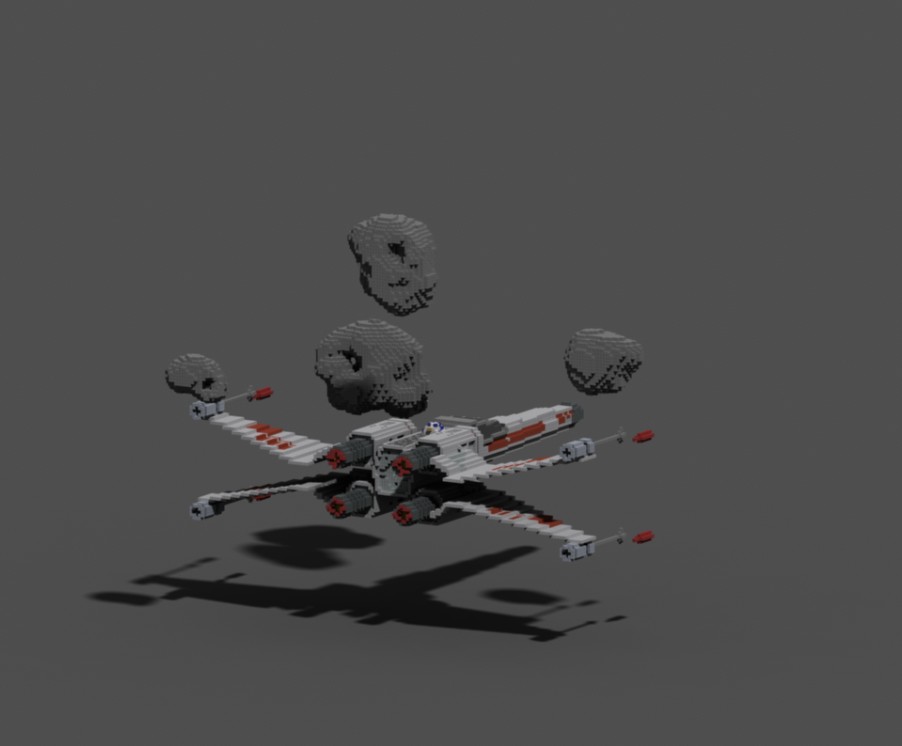 X-Wing (Rebel Star Fighter) from Star wars Minecraft Map