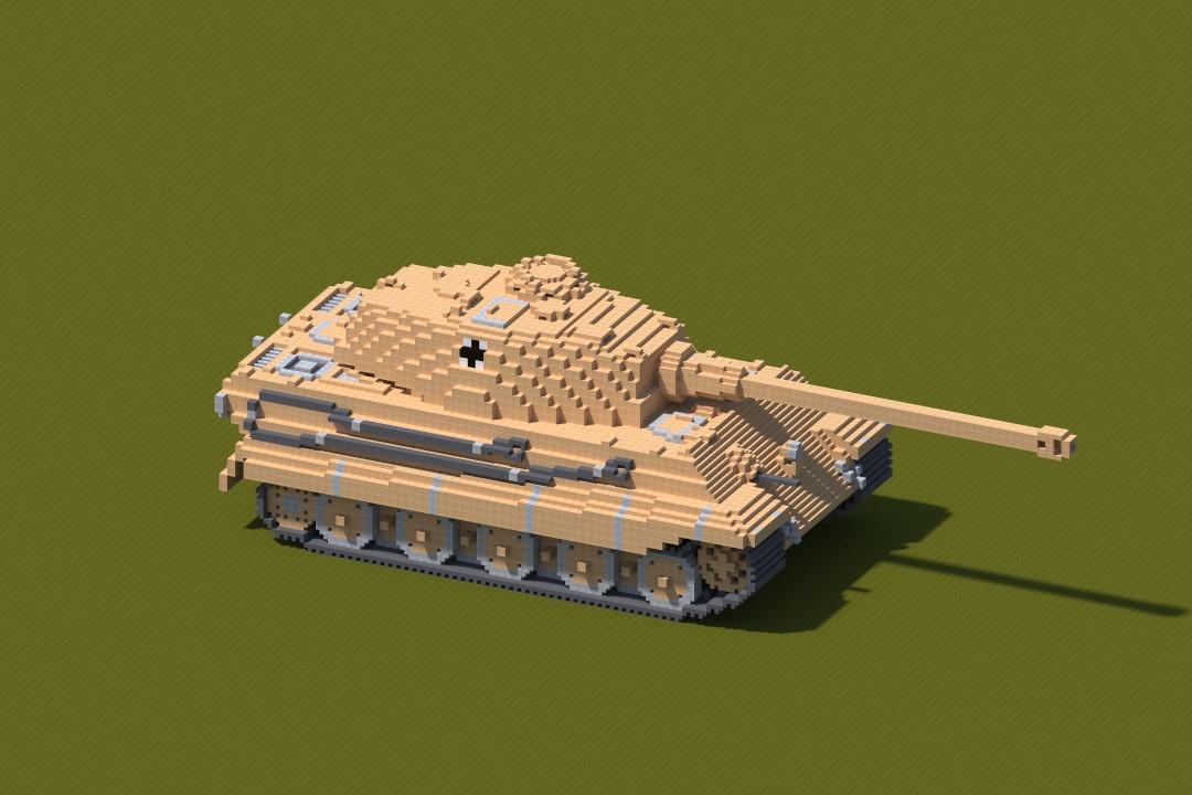Tiger II (10:1 scale) Minecraft Map