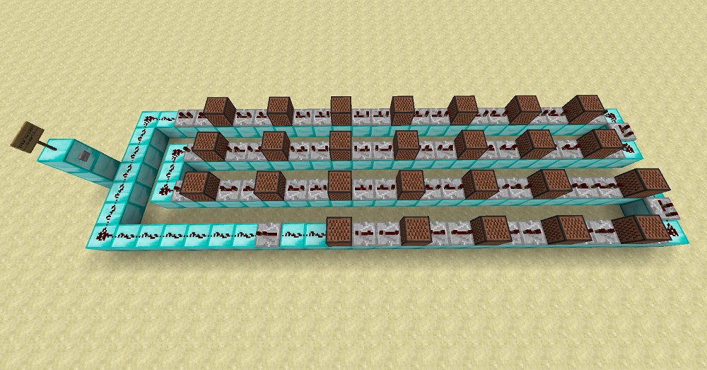 Minecraft Undertale "His theme" note blocks Minecraft Map