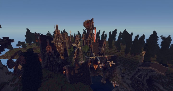 Mountain SteamPunk village Minecraft Map