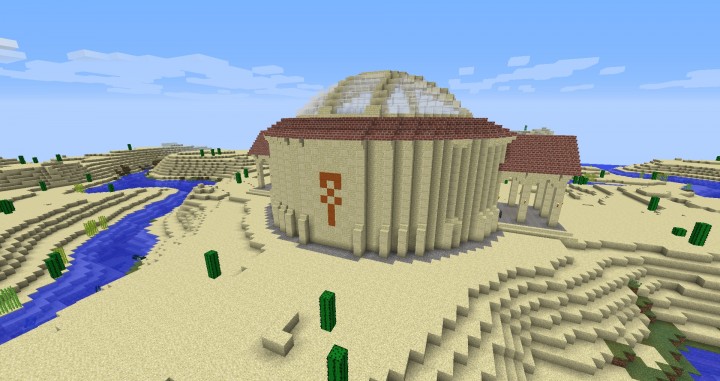 Sandstone temple Minecraft Map