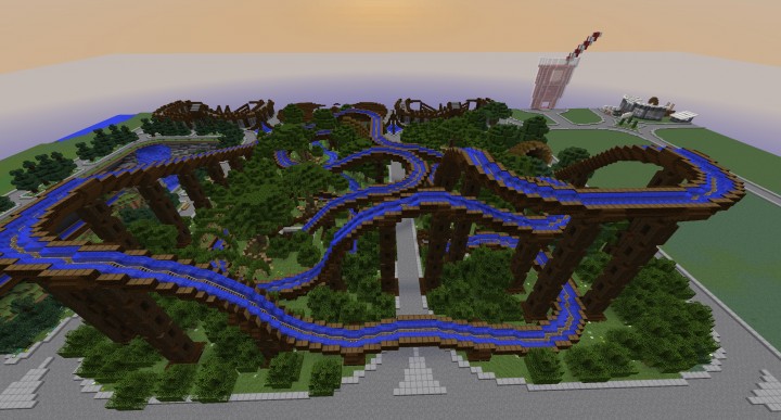 Minecraft Roller Coaster - Cascade Minecraft Map
