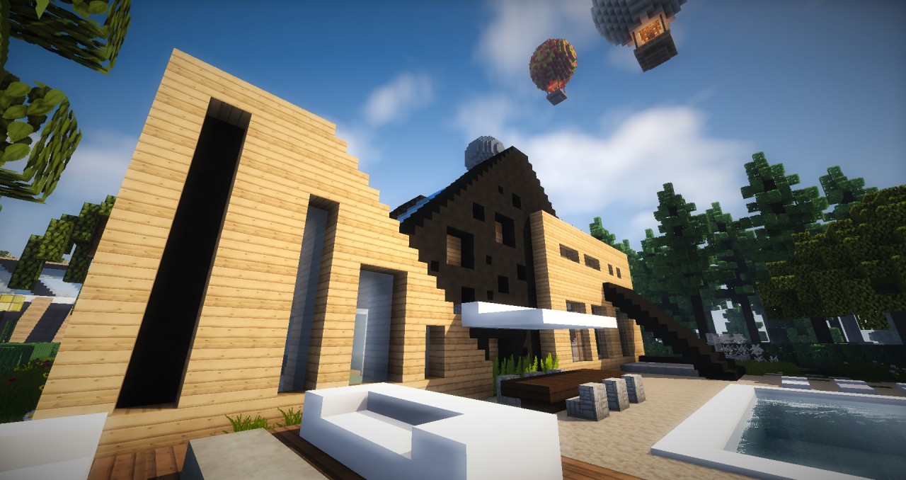 House style A-frame Minecraft Map