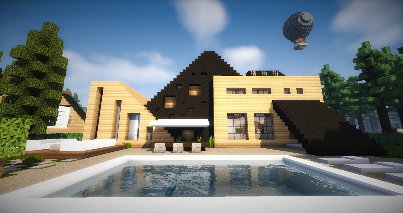House style A-frame Minecraft Map