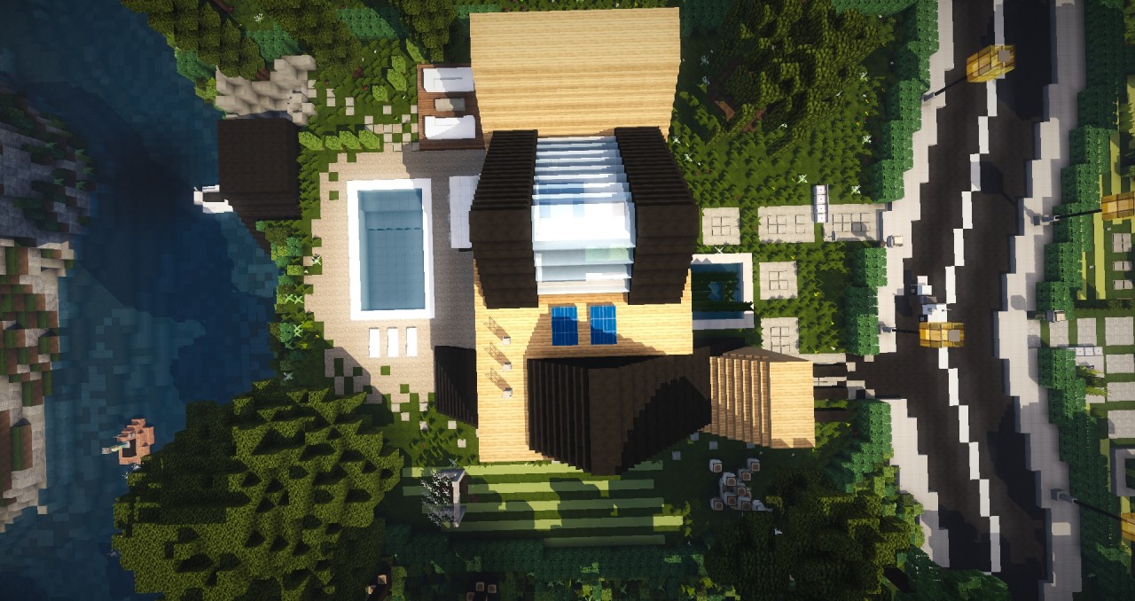 House style A-frame Minecraft Map