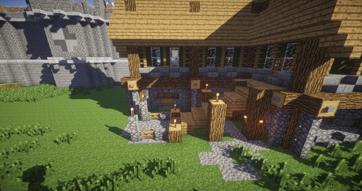 Medieval L-House[Part of castle] Minecraft Map