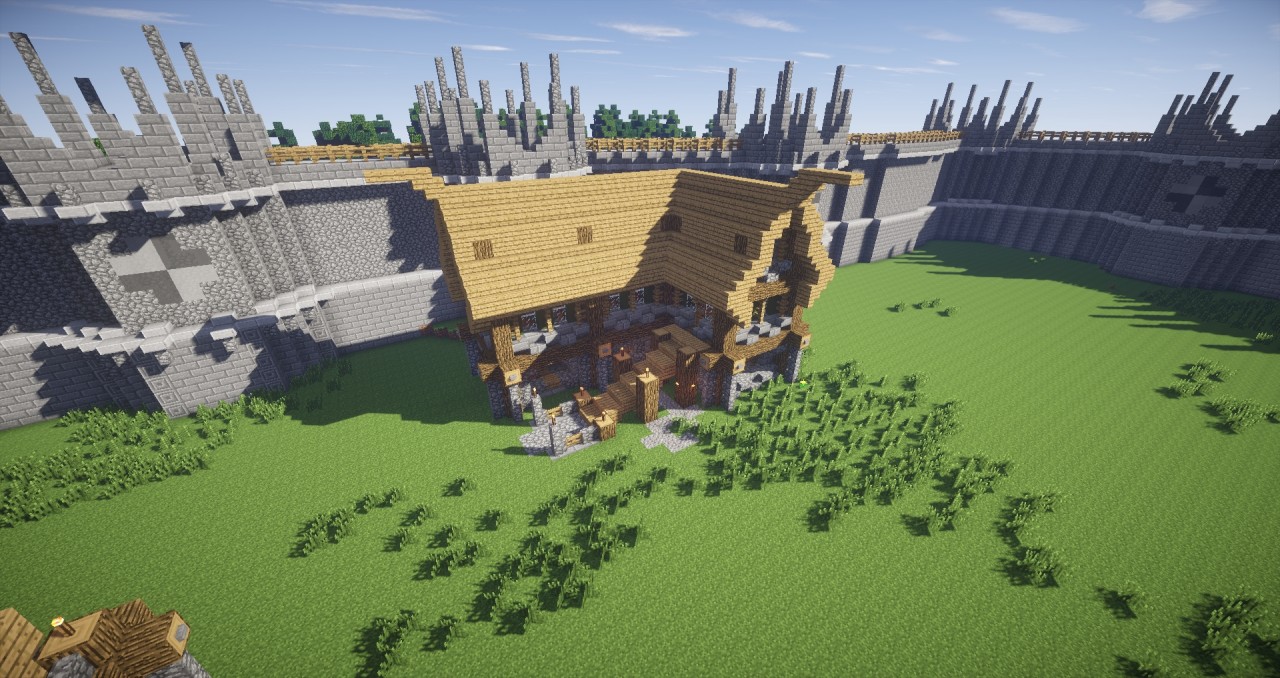Medieval L-House[Part of castle] Minecraft Map
