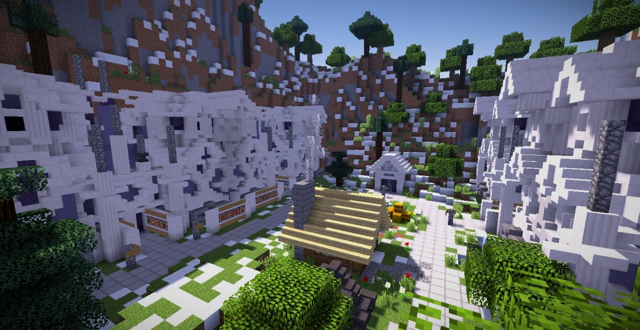 Outdoor Ice/Snow-Themed Shop Minecraft Map