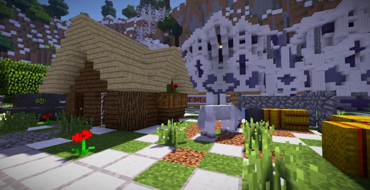 Outdoor Ice/Snow-Themed Shop Minecraft Map