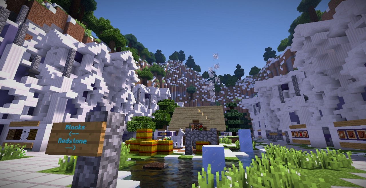 Outdoor Ice/Snow-Themed Shop Minecraft Map