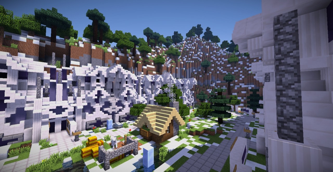 Outdoor Ice/Snow-Themed Shop Minecraft Map