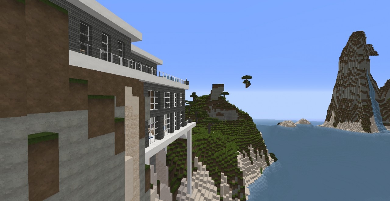 Modern Cliff House Minecraft Map