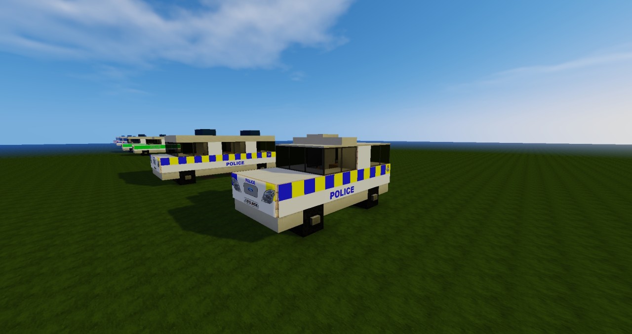 4 Europian police car pack Minecraft Map