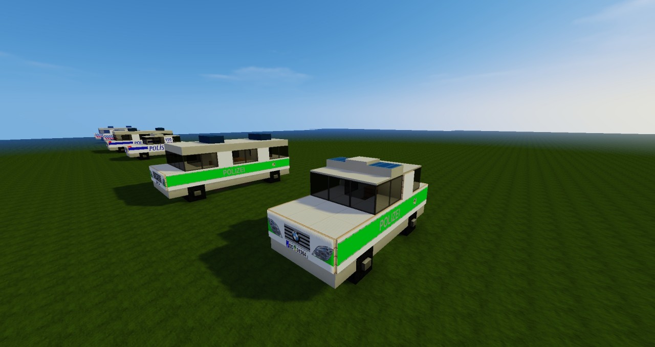 4 Europian police car pack Minecraft Map