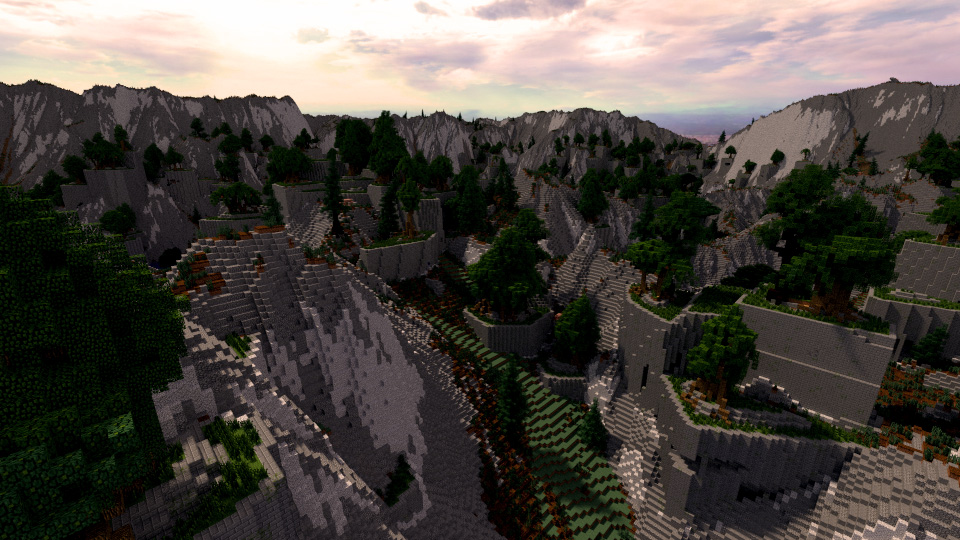 Terraced Ruins - 2k x 2k Custom Terrain Minecraft Map