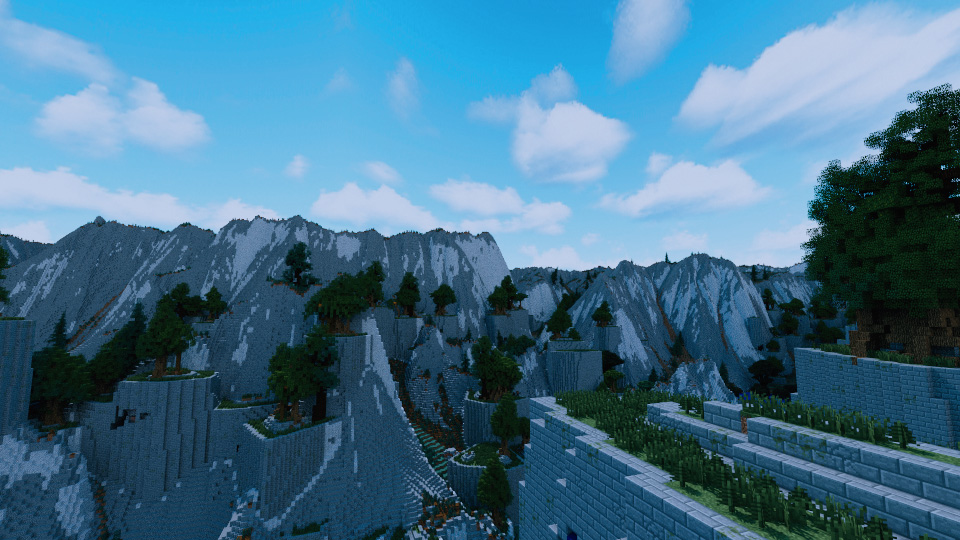 Terraced Ruins - 2k x 2k Custom Terrain Minecraft Map