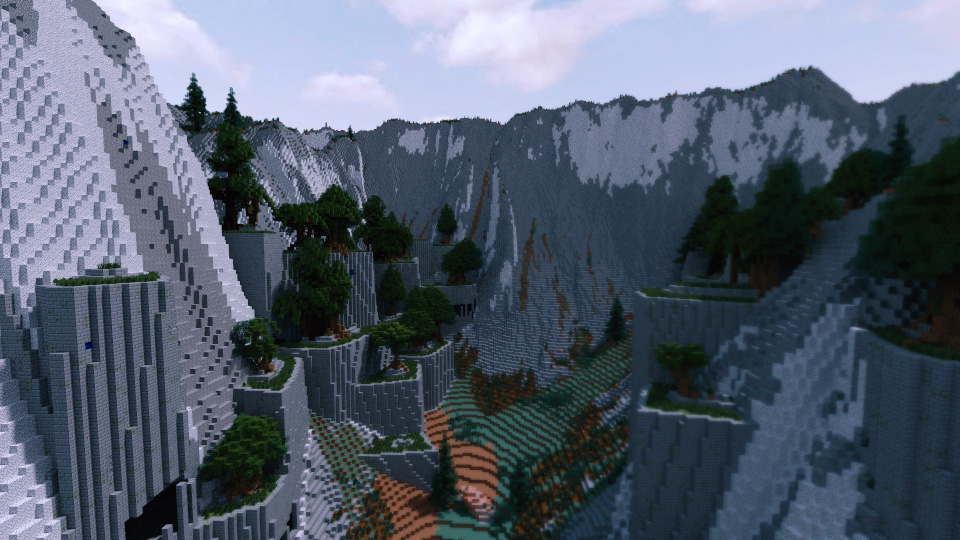 Terraced Ruins - 2k x 2k Custom Terrain Minecraft Map