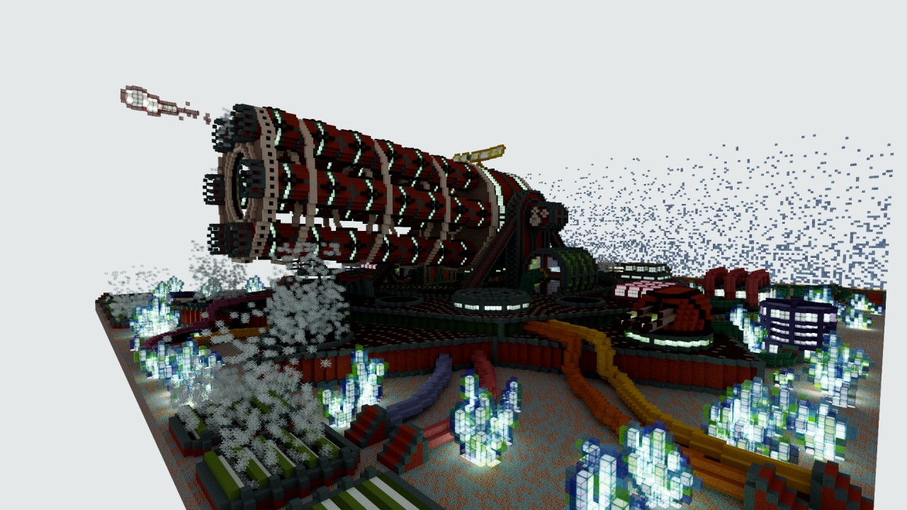 Giant plasma gatling cannon Minecraft Map