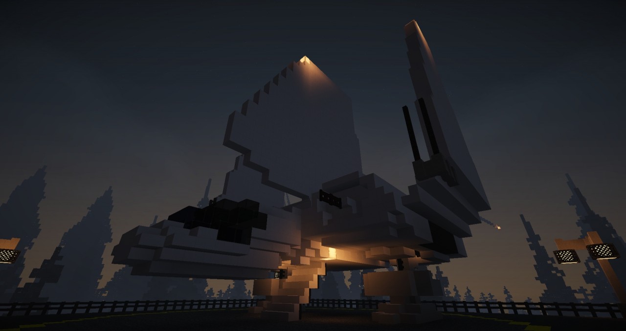 Minecraft STAR WARS FOREST MOON OF ENDOR (Shuttle Tydirium, AT-AT, and ...