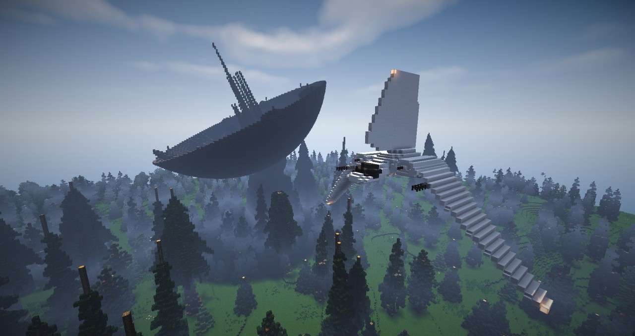 Minecraft STAR WARS FOREST MOON OF ENDOR (Shuttle Tydirium, AT-AT, and ...