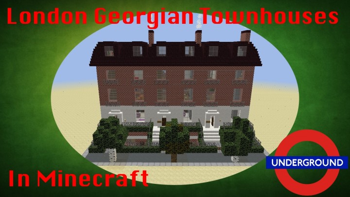 London Georgian Townhouses build - (Schematic and World DL) Minecraft Map