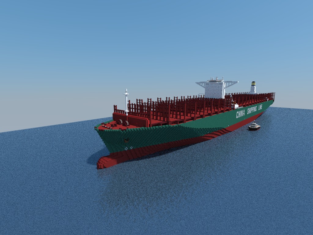 Container ship CHINA SHIPPING LINE GLOBE Minecraft Map