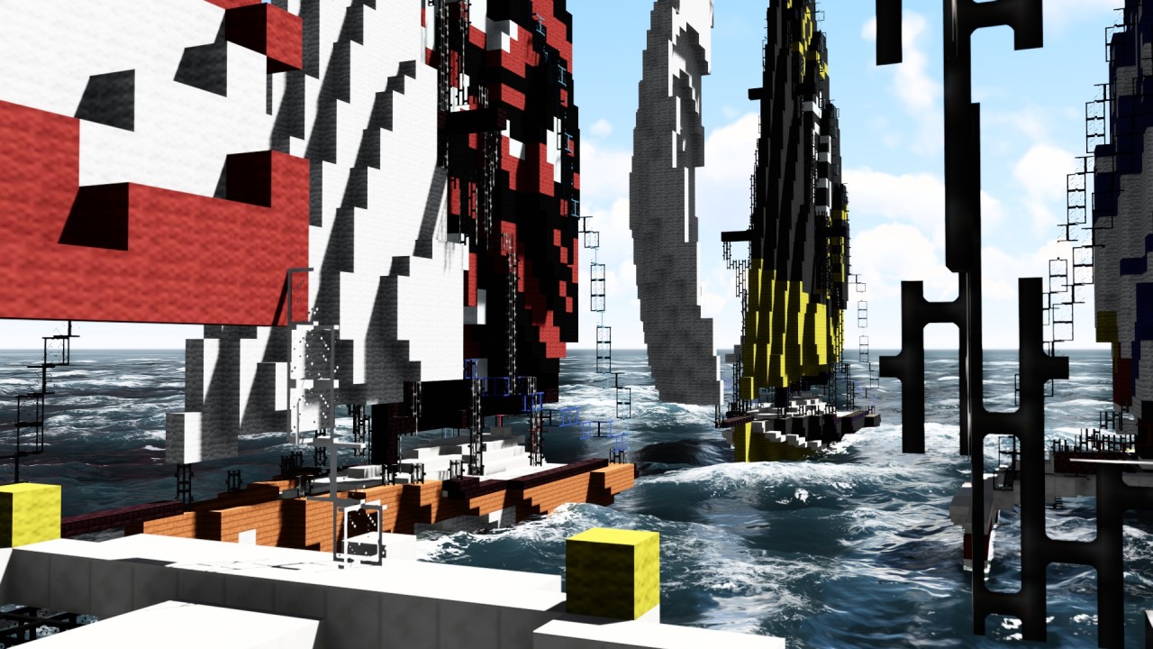 Regatta of 5 ships - By Lucas - ShipSIde Minecraft Map