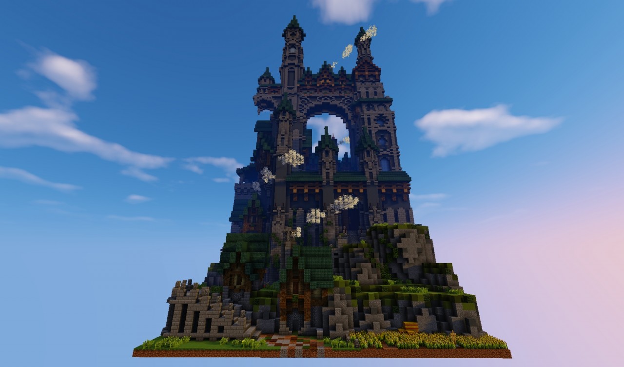 Medieval fantastic structure plot. Minecraft Map