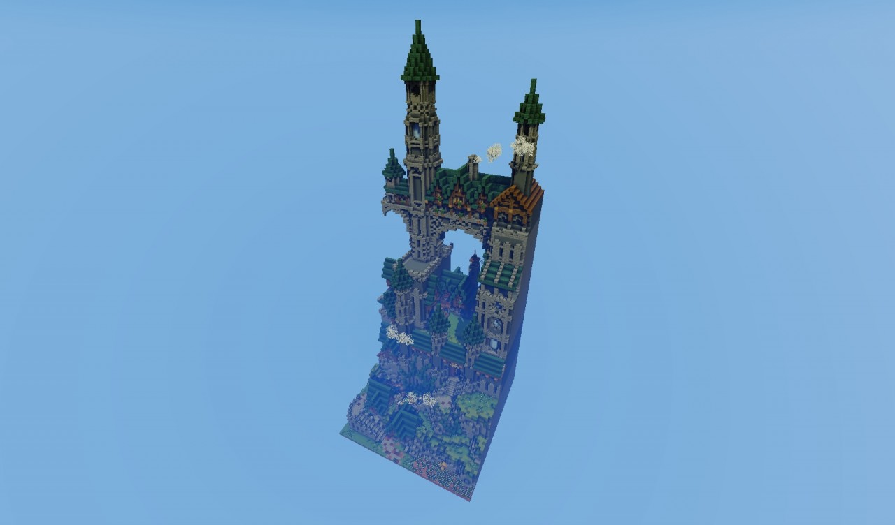 Medieval fantastic structure plot. Minecraft Map
