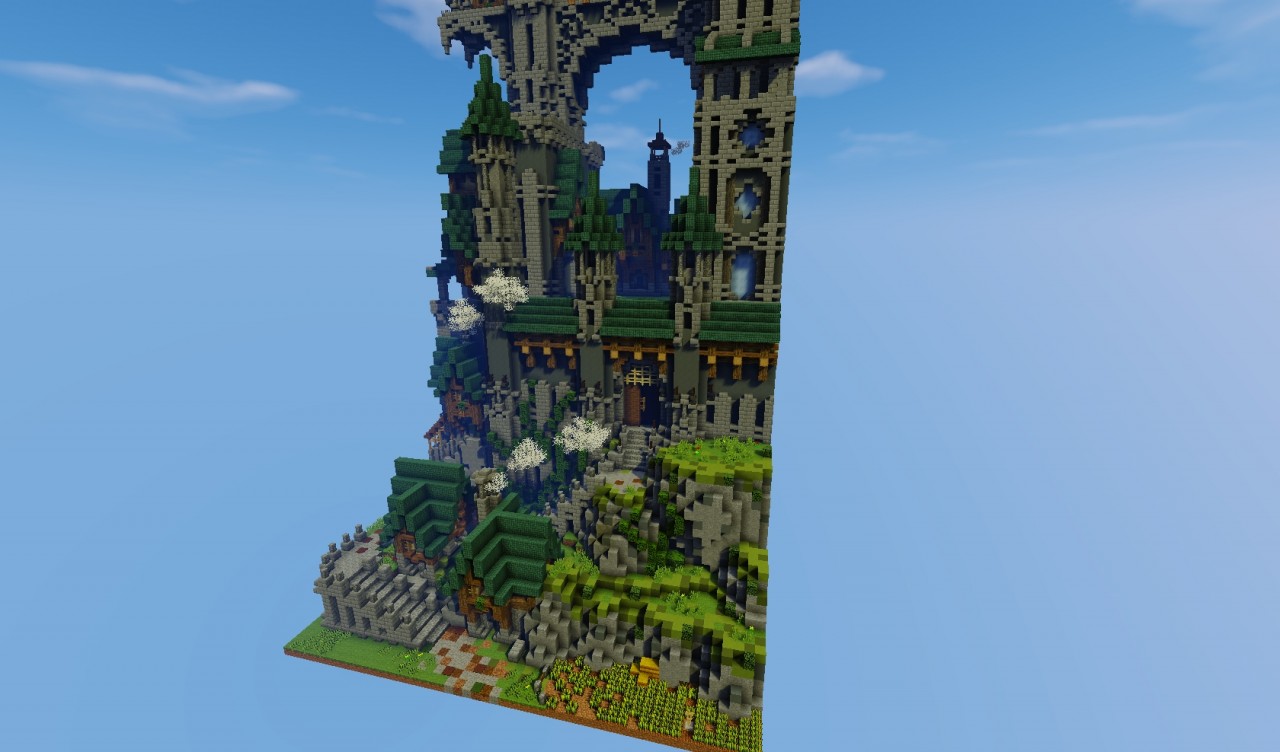 Medieval fantastic structure plot. Minecraft Map