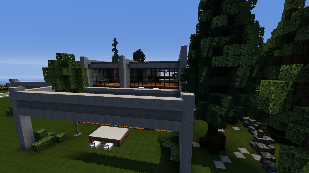 Concrete Modern House Minecraft Map