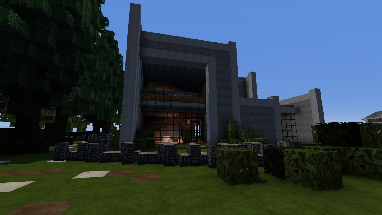 Concrete Modern House Minecraft Map