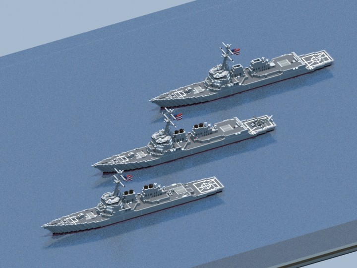 Arleigh Burke-class destroyer family (flight I, II, IIA) Minecraft Map
