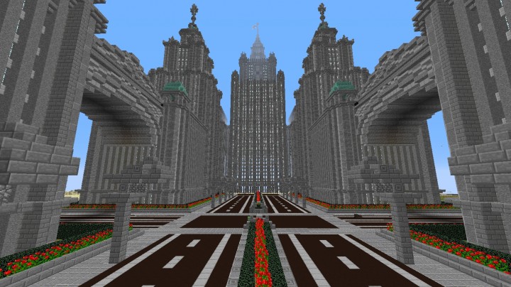 Soviet skyscraper "ministry of foreign affairs" Minecraft Map