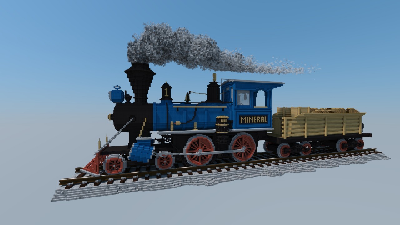 UPDATED* 4-4-0 American Steam Locomotive & Train, "Mineral ...