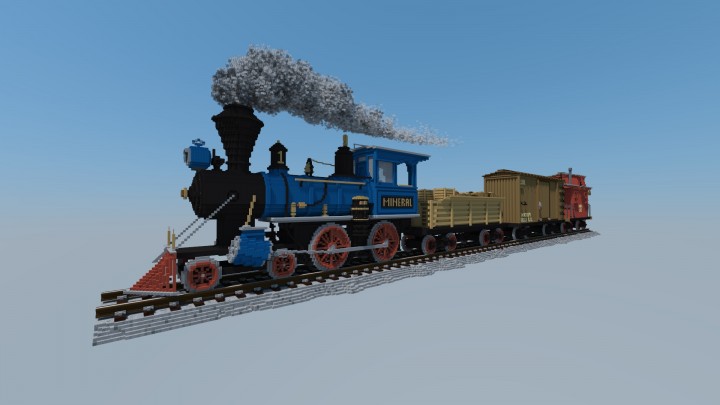 UPDATED* 4-4-0 American Steam Locomotive & Train, "Mineral ...