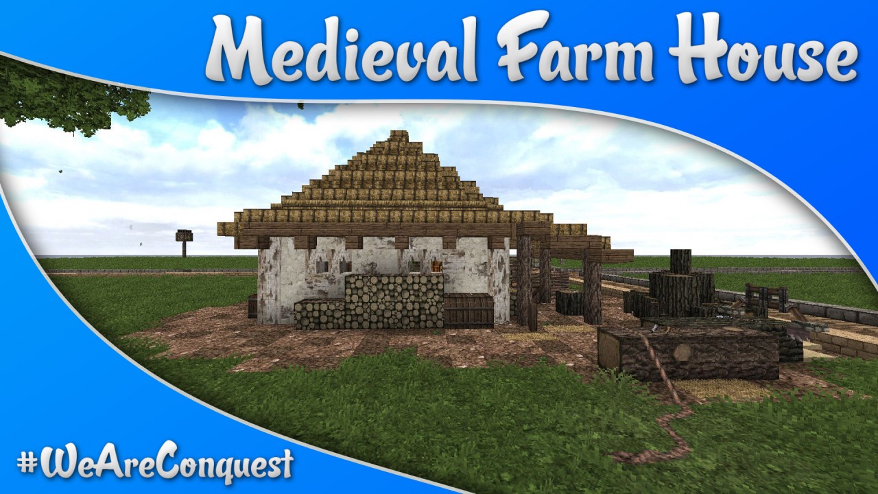 Medieval Farm House #WeAreConquest Minecraft Map