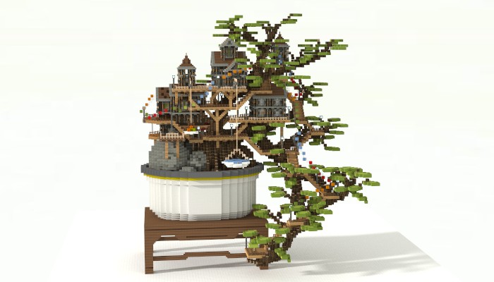 Bonsai tree house Minecraft Map