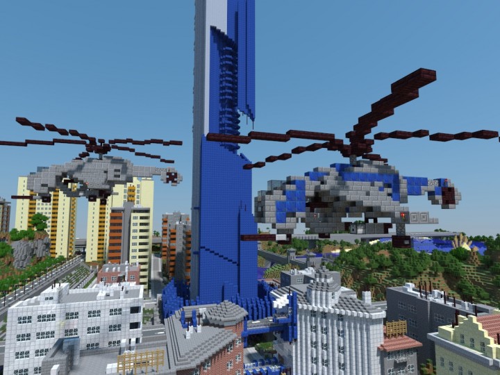 Combine Helicopter HALF LIFE 2 Minecraft Map