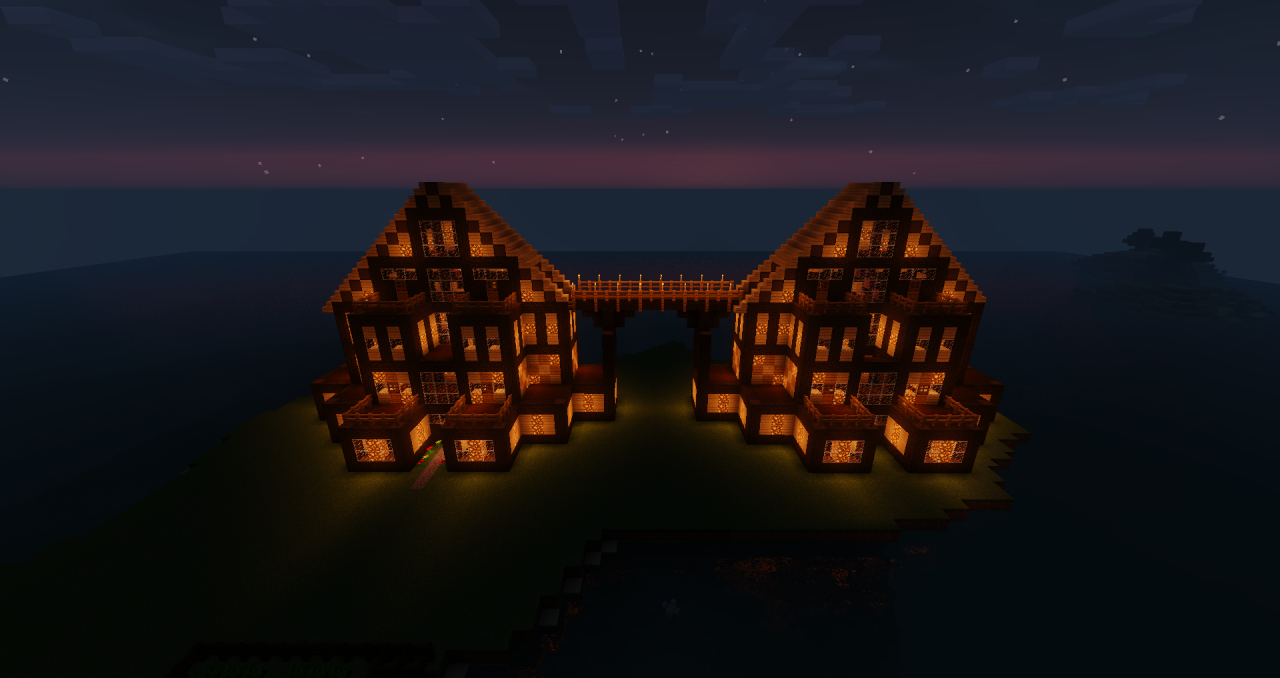 Twin Wooden House V1.1 [INCLUDES DOWNLOAD] Minecraft Map