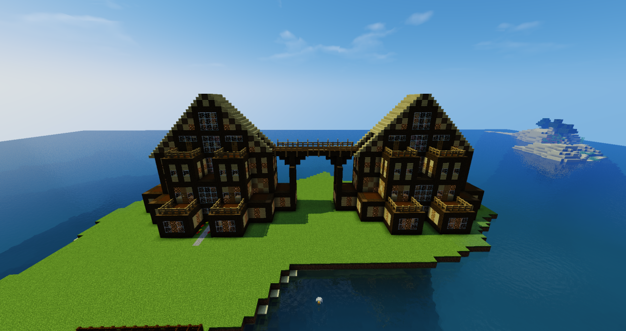Twin Wooden House V1.1 [INCLUDES DOWNLOAD] Minecraft Map