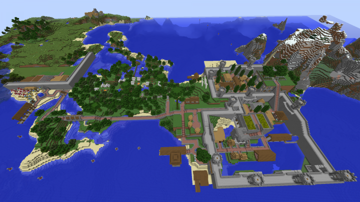 Vila/Cidade ''Medieval'' Totalmente Em Português br Minecraft Map