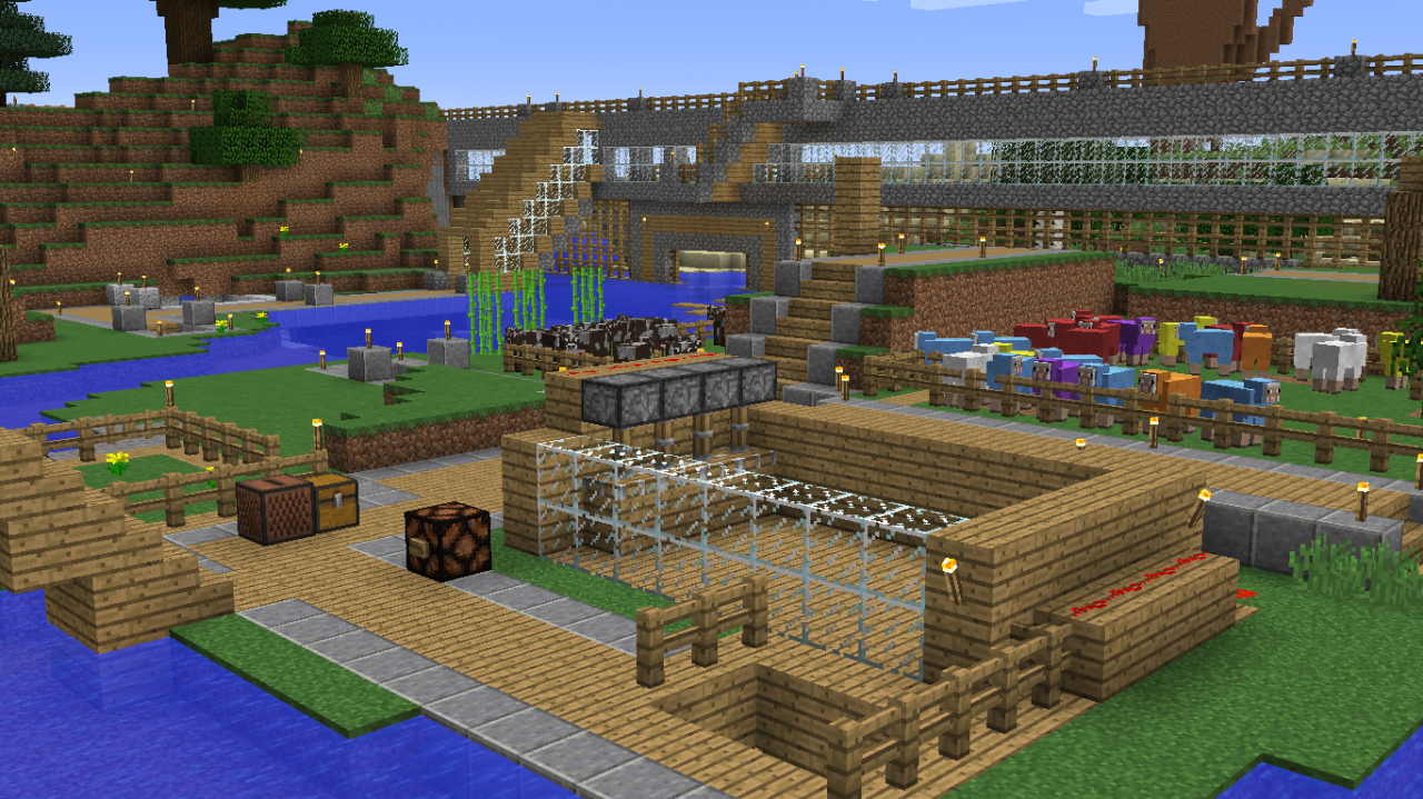 Water-Land base: Survival World Minecraft Map