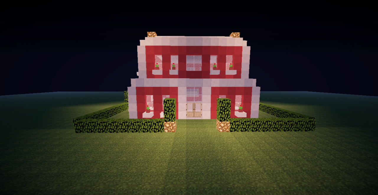 Red And White 2 Story House! ThePixelPack Minecraft Map